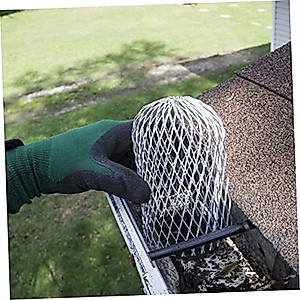 LIGHTAOTAO Gutter Filter Stainless Strainer 5pcs Rooftop Filter Guard Drainage Pipe Strainer Cover Roof Filter Strainer Stainless Steel Filter Cover Anti-clogging Silver Downspout Filter