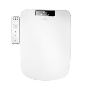 WLJBIDET Smart Bidet Square Toilet Seat for Rectangle Toilets,Electric Bidet Toilet Seat,Rectangular Heated Toilet Seat with Bidet,Adjustable Air Dryer and Warm Water,Front and Rear Oscillating Wash