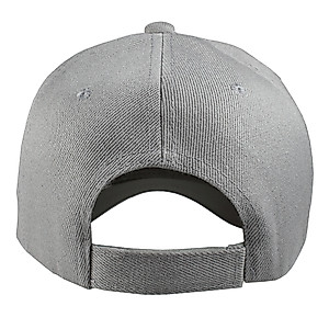 Gelante Plain Blank Baseball Caps Adjustable Back Strap Wholesale Lot 6 Pack - 001-Light Gray-6Pcs