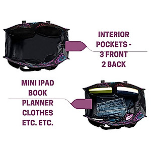 Pursetti Utility Tote (Medium, Purple Circle)