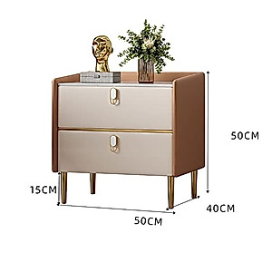 HIGOH Bedside Table Rock Slab Simple Modern Light Luxury Bedside Table High-end Sense of Self-Fitting Mini Net Red Simple Bedsid