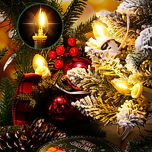 24 Packs Accessory Cord with LED Light Bulb, 6 Ft Warm Light Accessory Cord Kit (White)