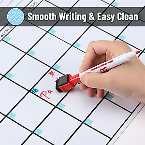 Mr. Pen- Dry Erase Calendar for Fridge, Magnetic, 14.7 x 11.8", Magnetic Calendar with 4 Dry Erase Markers, Magnetic Calendar for Fridge, Magnetic Whiteboard Calendar, Dry Erase Fridge Calendar.