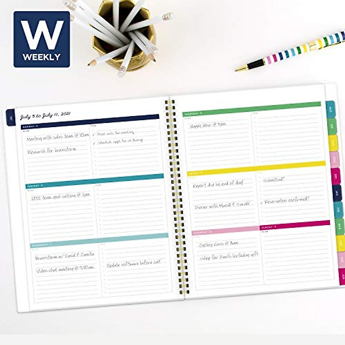 Academic Planner 2021-2022, Simplified by Emily Ley for AT-A-GLANCE Weekly & Monthly Planner, 8-1/2" x 11", Large, Customizable, for School, Teacher, Student, Pineapple (EL64-901A)