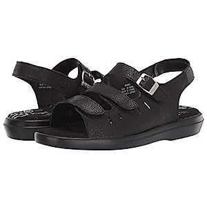 Propét Women's Breeze Walker Sandal, Black Pearl, 9.5 X-Narrow
