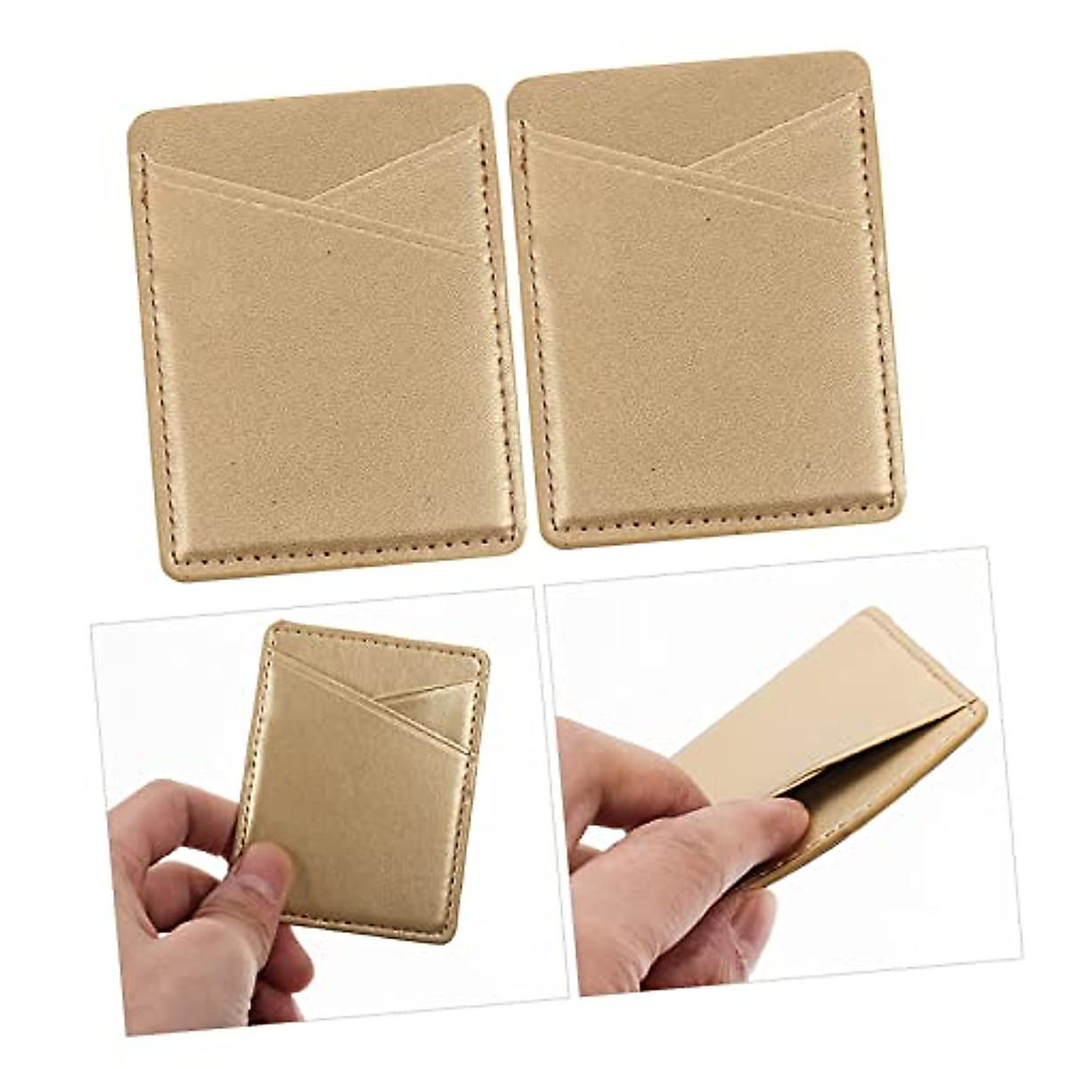 UKCOCO 10 Pcs Mobile Phone Sticker Card Case Stick on Phone Wallet Phone Pocket Phone Id Wallet Holder Back Phone Wallet Pocket Leather Phone Wallet Small Card Wallets Sim Card Dual Card
