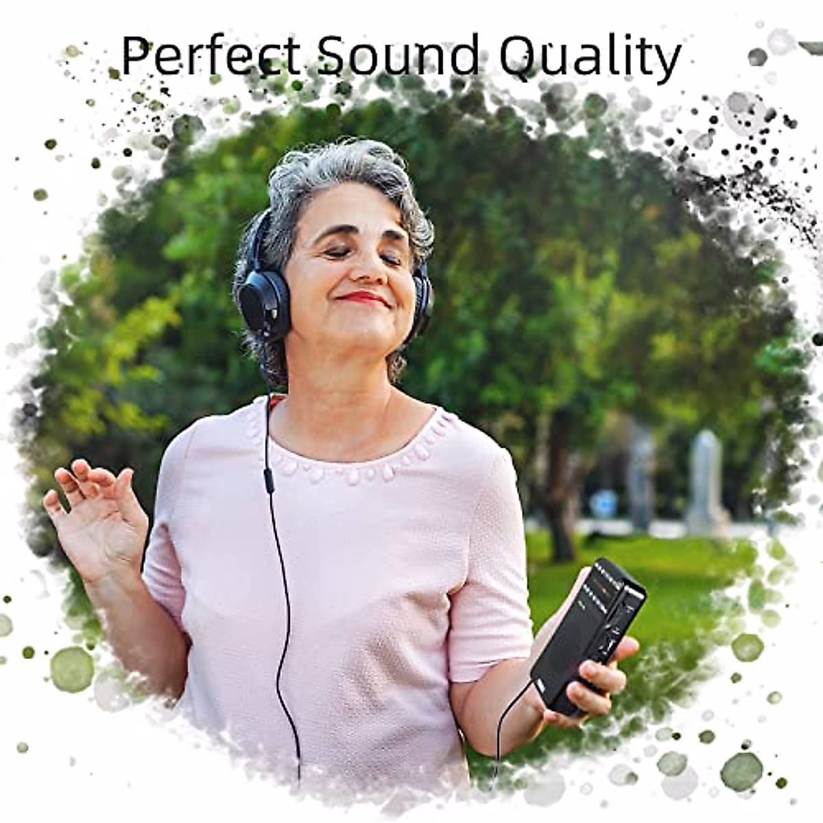 PRUNUS J-166 Portable Radio AM FM, Battery Operated Radio with Tuning Light, Back Clip, Excellent Reception for Indoor & Outdoor & Emergency Radio, AM FM Radio Portable, Transistor Radio