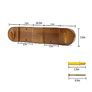 Doqn Ski Storage Rack, Wooden Home and Garage Skis Mount, Snowboard Wall Storage Rack