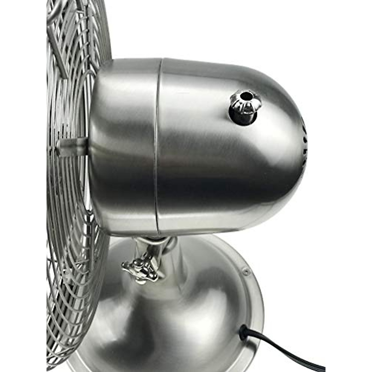 HUNTER 90400 Retro Table Fan, 12", Brushed Nickel