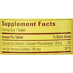 Nature Made Iron 65 mg, 365 Tablets