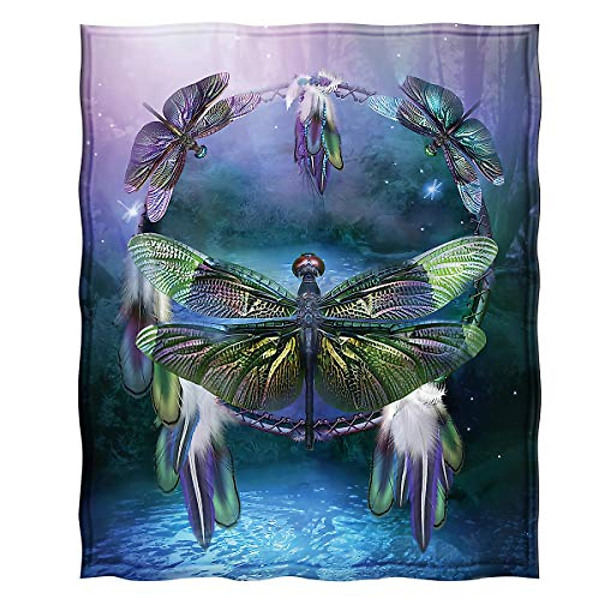 Jekeno Dreamcatcher Blanket Print Throw Blanket Lightweight Blanket Perfect for Couch Sofa Travelling 50"x60"
