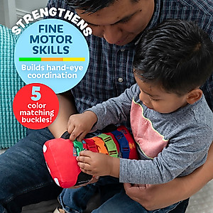 Buckle Toys - Bullet Racecar - Develop Fine Motor Skills - Sensory Learning Activity Toys - Toddler Plane Travel Essential