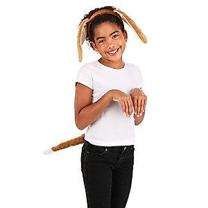 Puppy Dog Ears and Tail Costume Accessory Kit - Plush Ears and Faux Fur Tail, One Size Fits Most Brown