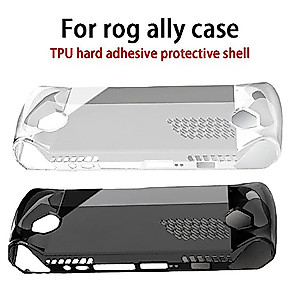 for ASUS ROG Ally Consoles Case Soft TPU Transparent Black/White Protective Cover Protector Scratch Accessories Shell Game