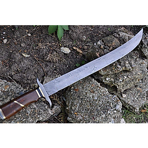Perkin Outstanding Value - Custom Handmade Damascus Hunting Knife - Mini Sword