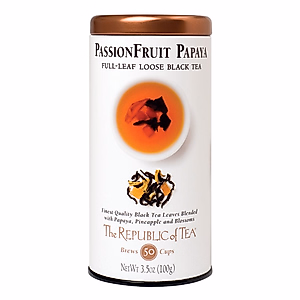 The Republic of Tea Black Full-Leaf Loose Tea (Passionfruit Papaya Black, 3.5 oz)