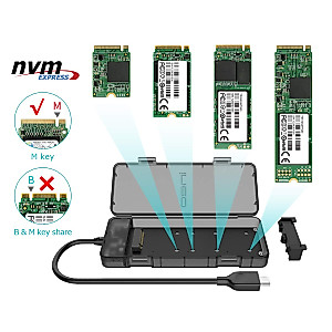 ineo M.2 NVMe (PCIe) SSD Tool-Free Enclosure to USB 3.2 Gen 2 Type C [C2575 M2 NVMe]