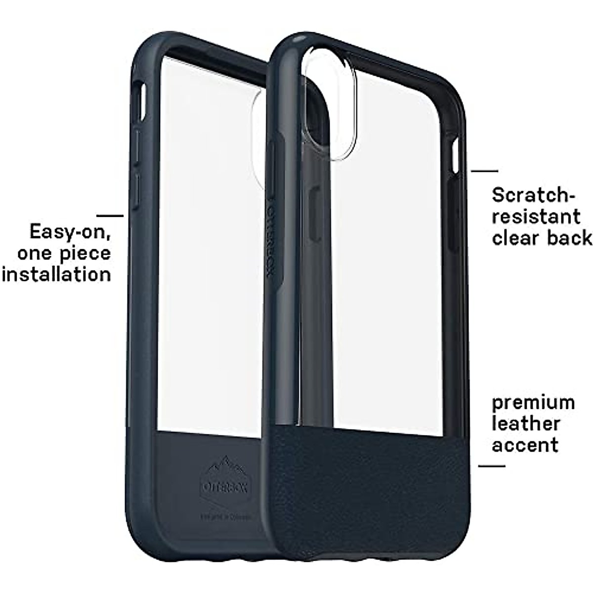 OtterBox Statement Series for iPhone XR Case with ZAGG Screen Protector, Extreme Shatter Protection - Bundle - (Clear/Dark Jade)