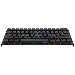 Ducky One 2 Mini 60% Gaming Keyboard - Cherry MX Brown Switches - New Petite Bezel Design - RGB - Detachable USB Type C Cable - PBT Double Shot Keycaps - 3 Level Angle Adjustment