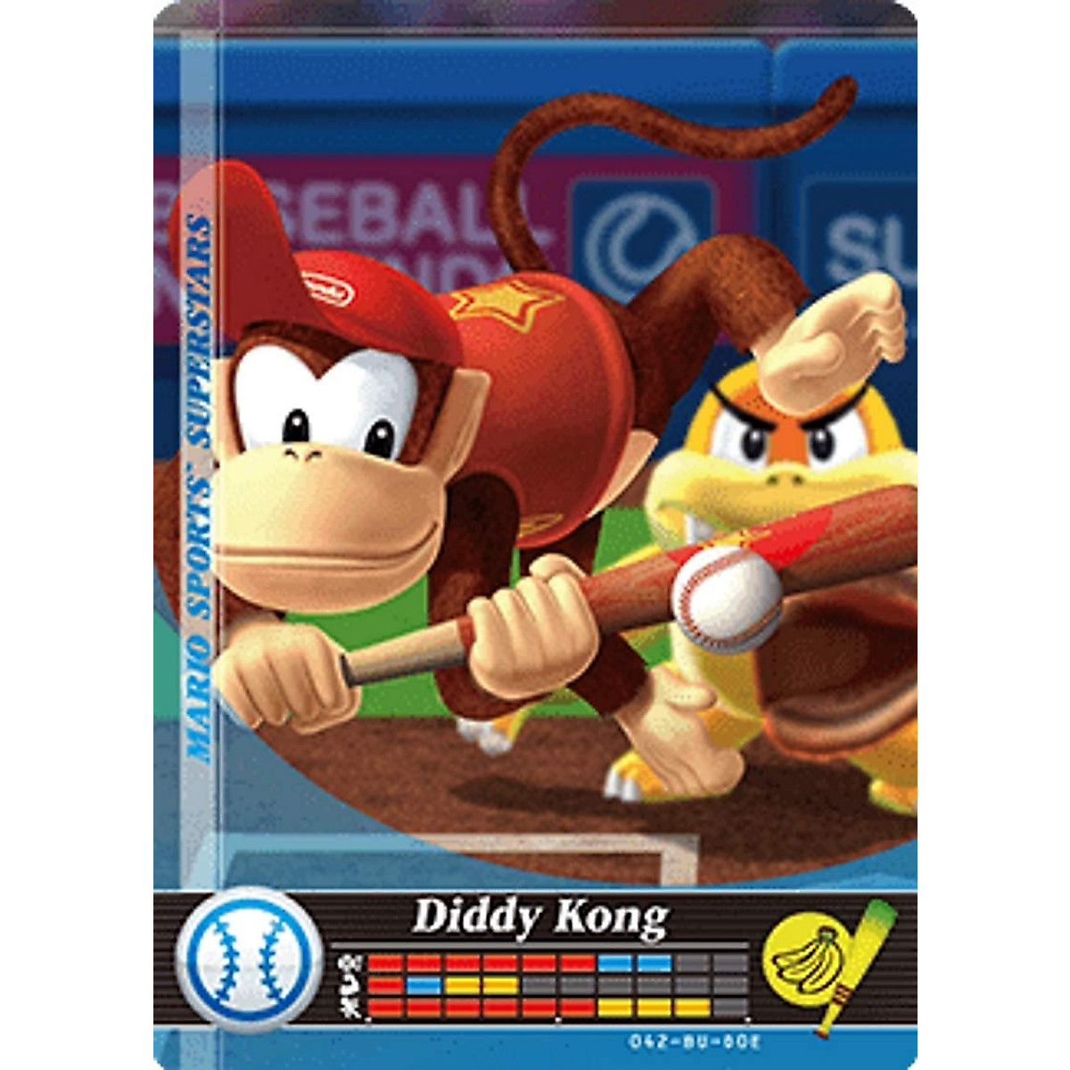 Nintendo Mario Sports Superstars Amiibo Card Baseball Diddy Kong for Nintendo Switch, Wii U, and 3DS