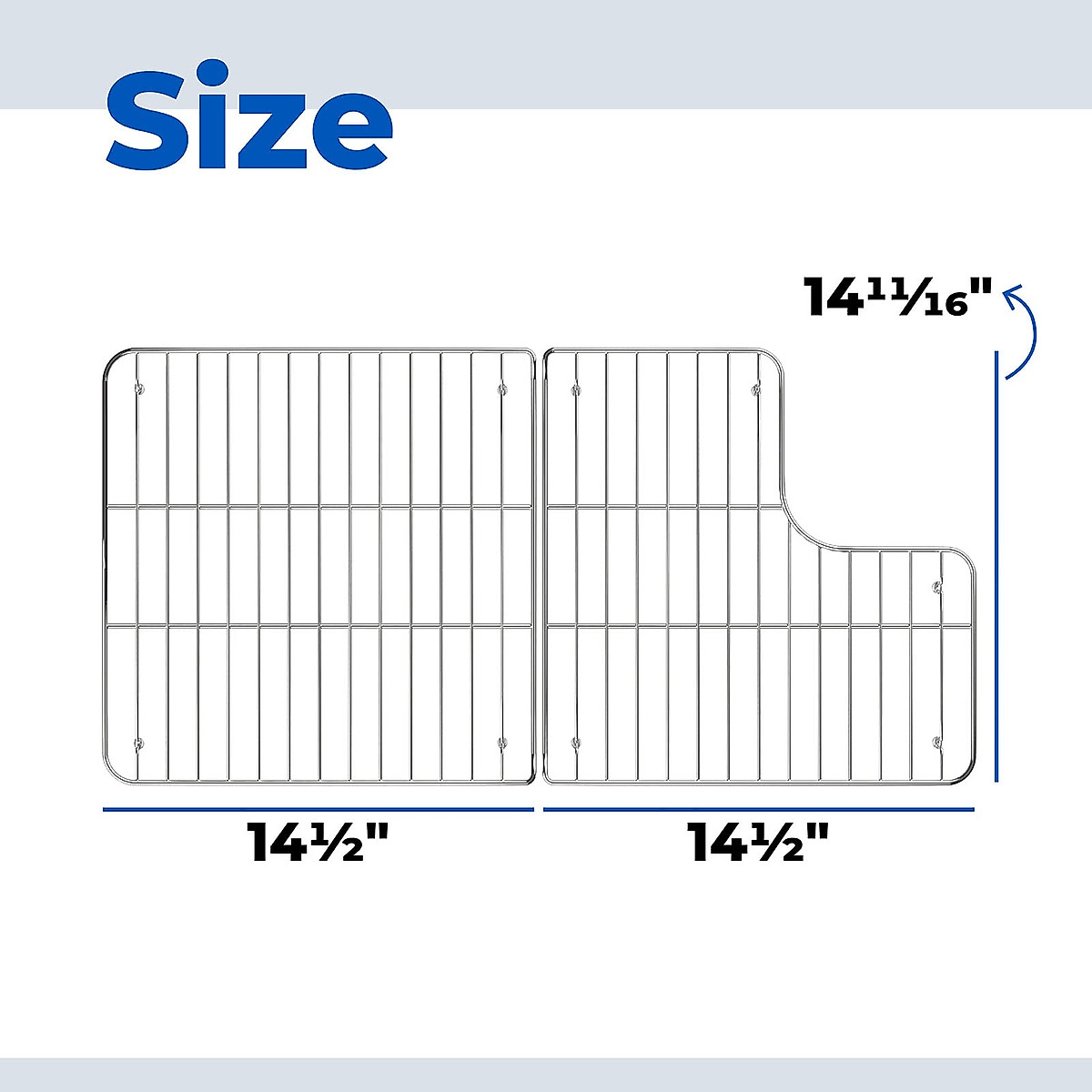 ANTOBLE K-6639-ST Sink Rack Compatible with Kohler Whitehaven Farmhouse Cairn K-6488 K-6489 K-27785 Bottom Basin Rack Kitchen Sink Protector 36" for Kohler Stainless Steel Sink Grid Replacement Part
