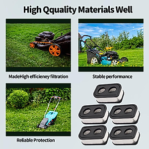 JICHEKU 593260 Lawn Mower Air Cleaner Compatible with 4247 5432 5432k 09P00 09P702 550E 500EX 550EX 625 575EX Mower Series Engine Replaces 798452 334404 (5 PCS)