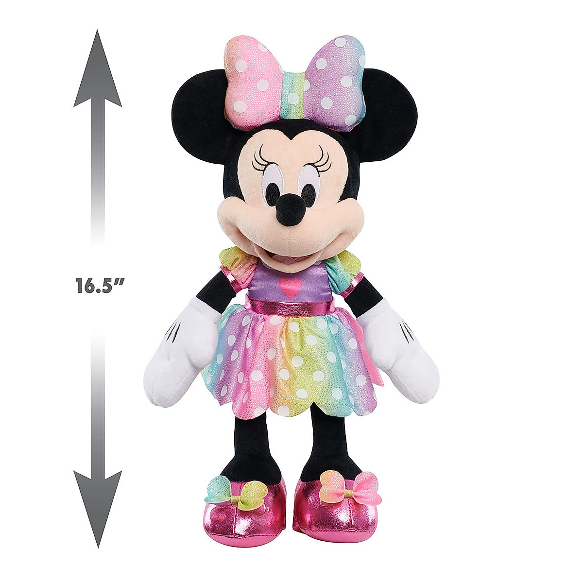 Disney Junior Minnie Mouse Bows-A-Glow Music and Lights Feature Plush Stuffed Animal, Kids Toys for Ages 3 Up, Amazon Exclusive by Just Play