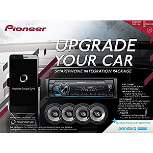 Pioneer MXT- S3166BT Digital Media Receiver + (4) 6.5" 2 Way Speaker Bundle with Pandora Premium Trial