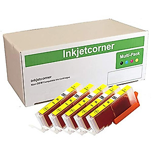 Inkjetcorner Compatible Ink Cartridges Replacement for CLI-251XL CLI-251 for use with IP7220 iX6820 MG5520 MG5522 MG5620 MG6620 MG5420 MG6420 MX920 MX922 (Yellow, 5-Pack)