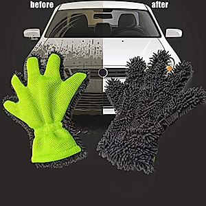 Havamoasa 1PC Window Double Sided Car Care Wheel Brush Car Aluminium Wheel Cleaner Glove for Car Care Motorcycle Bicycle and Rim Glove for Car Cleaning and Car Preparation