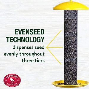 Perky-Pet YSSF00346-2 Straight-Sided Thistle Seed Wire Mesh Tube Finch Bird Feeder