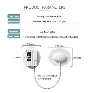 Refrigerator lock/refrigerator cabinet password lock/drawer safety lock, no key required, children's refrigerator cabinet door lock, two installation methods, more secure (White)