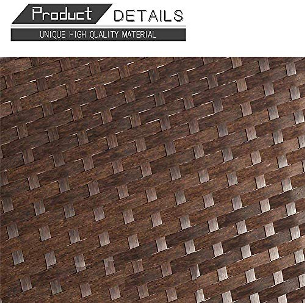 SOLAURA 3-Piece Patio Furniture Outdoor Rocking Chair Set Brown Wicker Patio Bistro Sets, Front Porch Furniture with Beige Cushion, Two Patio Chairs with High Backrest & Glass Coffee Table