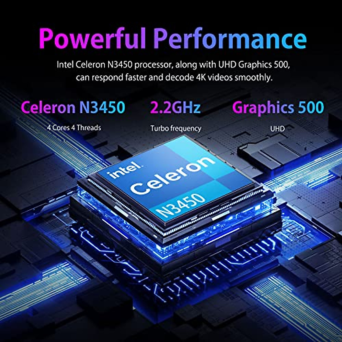 BOCCONI LeadBook T6 Laptop | 15.6" Full HD 1920x1080 IPS Display | Intel Celeron N3450 Quad-Core | 6GB DDR3 | 128GB SSD | AC WiFi | Mini HDMI | Windows 10 Home