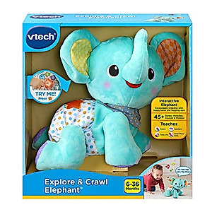 VTech Baby Explore and Crawl Elephant, Teal