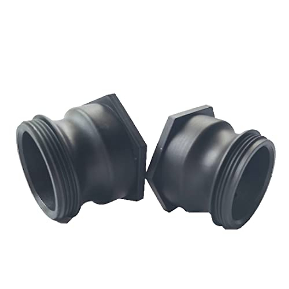 2 pack of IBC tote valve adapters 2" NPT female x 2" NPT Male IBC tote adapter cam and groove fittings with 2" fine thread male end for IBC tote valve cap