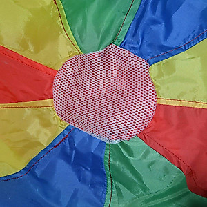 Sonyabecca Parachute 8 Feet for Kids with 9 Handles Play Parachute for 4 8 Kids Tent Cooperative Games Birthday Gift