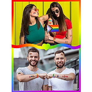 Abitoncc 91Pcs Gay Pride Accessories Stuff Set - Progress Pride Flag 3x5 Outdoor 24 Pack Mini Hand Held Small Pride Flags 24Pcs Pride Wristband Temporary Pride Tattoo Stickers Pride Stuff for Pride Month Outdoor Celebration Gay Progress Pride Party Favors