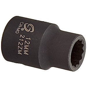 Sunex 212zm 1/2-Inch Drive 12-mm 12-Point Impact Socket