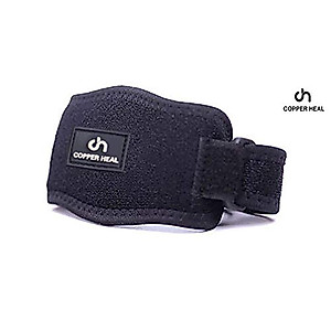 COPPER HEAL Elbow Brace (PAIR) - ADJUSTABLE Support & Medical Recovery from Tennis Elbow or Lateral Epicondylitis arm sleeves men nerve rennis workout pads softball