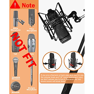 Boseen Microphone Shock Mount Mic Holder - Anti Vibration Spider Shockmount Compatible with Many Condenser Mics Like AT2020 MXL 770 MXL 990 Samson G Track Pro Rode Procaster NT1-A Neumann U87 etc.