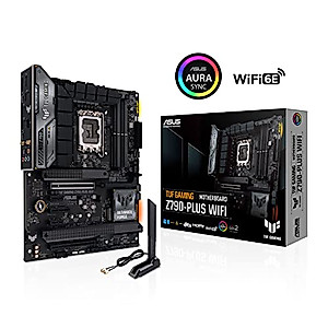 ASUS TUF Gaming Z790-Plus WiFi LGA 1700(Intel®12th&13th Gen) ATX Gaming Motherboard(PCIe 5.0,DDR5,4xM.2 Slots,16+1 DrMOS,WiFi 6,2.5Gb LAN,Front USB 3.2 Gen 2 Type-C®,Thunderbolt 4(USB4),Aura RGB)