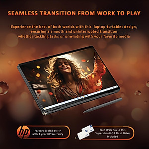 HP Spectre 16T x360 Intel Core Ultra 7 13th Gen, 32 GB RAM, 1TB SSD, Win 11 Pro, Intel Arc 4GB, 16" 2.8K OLED Touchscreen, Tilt Pen, 64GB TW Flashdrive