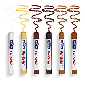 Mohawk Finishing Products Fill Stick (Fil-Stik©) Putty Stick 12 Pk Assortment for Wood Furniture Cabinet Touch-Up- Rub On Semi-Soft Wax Filler Stick (M230-1250)