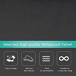 U Shaped Cloud Couch Comfy Sectional Couches with Chaise Lounge Modern 6 Seat Velvet Upholstered Sofa with Waist Pillows for Living Room Apartment, Gray 109.8''