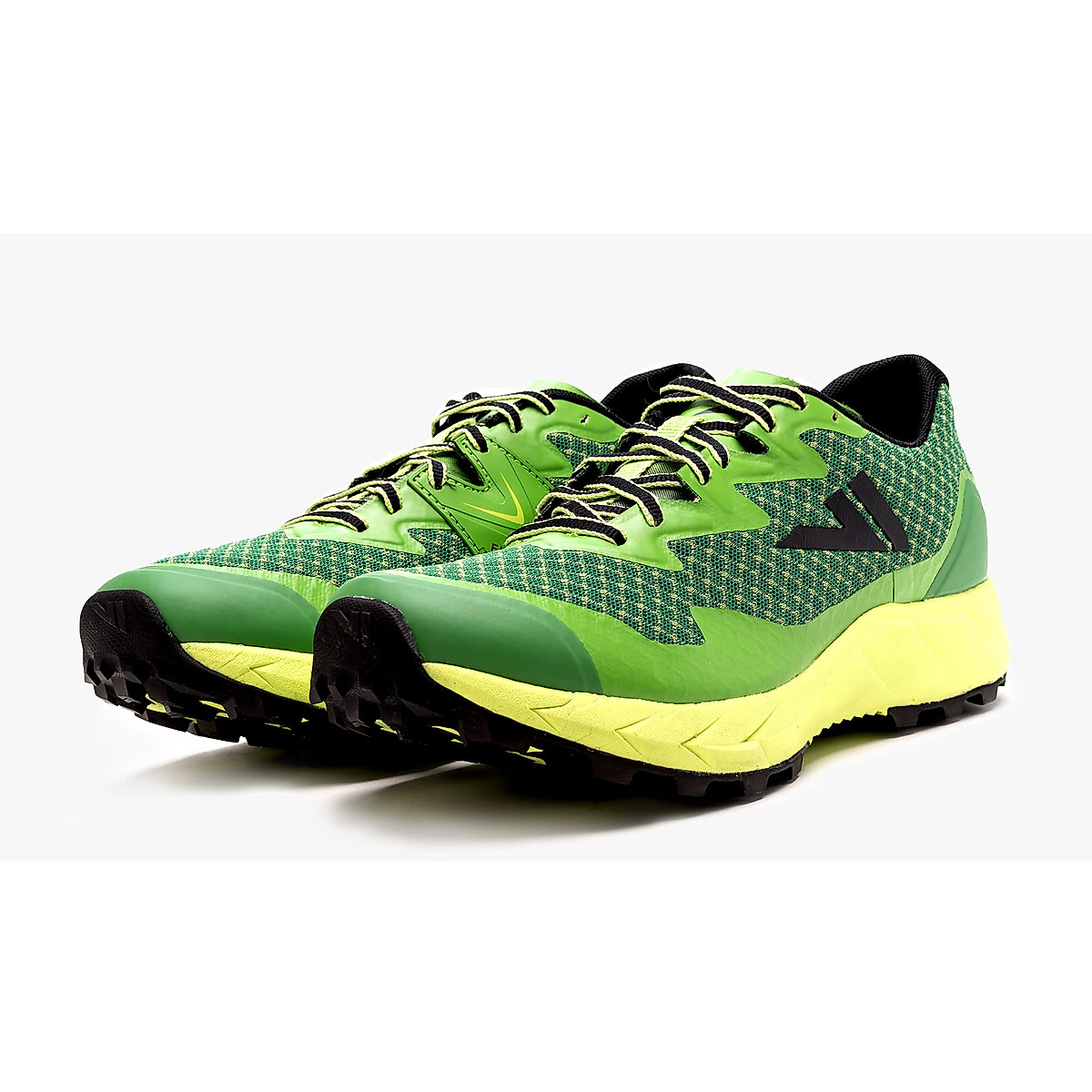 VJ Ultra 2 Long-Range Race Trail Running Shoes with Rock Plate and More Grip - M 6.5/W 8 Green