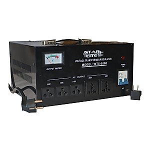 Starlite 5000 Watt Step Up/Down Voltage Converter Transformer WTX-5000, 5 Year Warranty, Fuse Protection and Automatic Voltage Regulator - Two Way Transformer - 110 to 220 V or 220 to 110 V