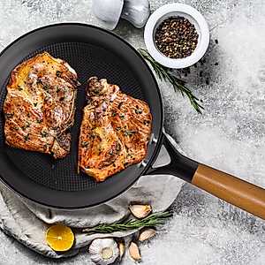 LAMFO Cast Iron Skillet, 12 Inch Nonstick Frying Pan Skillet with Removable Handle, PFAS-Free, Egg Pan Non Stick Frying Pans, Oven Safe Dishwasher Safe