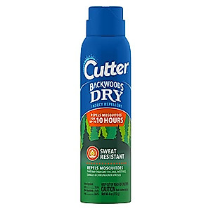 Cutter Backwoods Dry Insect Repellent, Mosquito Repellent, 25% DEET, Sweat Resistent, 4 Ounce (Aerosol Spray)
