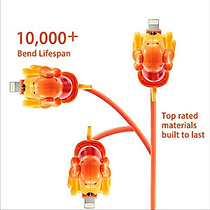 3HQ Funny Dog Humping Fast Charger Cable for iPhone 14/13/12/11 and More, Upgraded Touch Dog Phone Charger USB Lightning Cable (4ft) - Orange